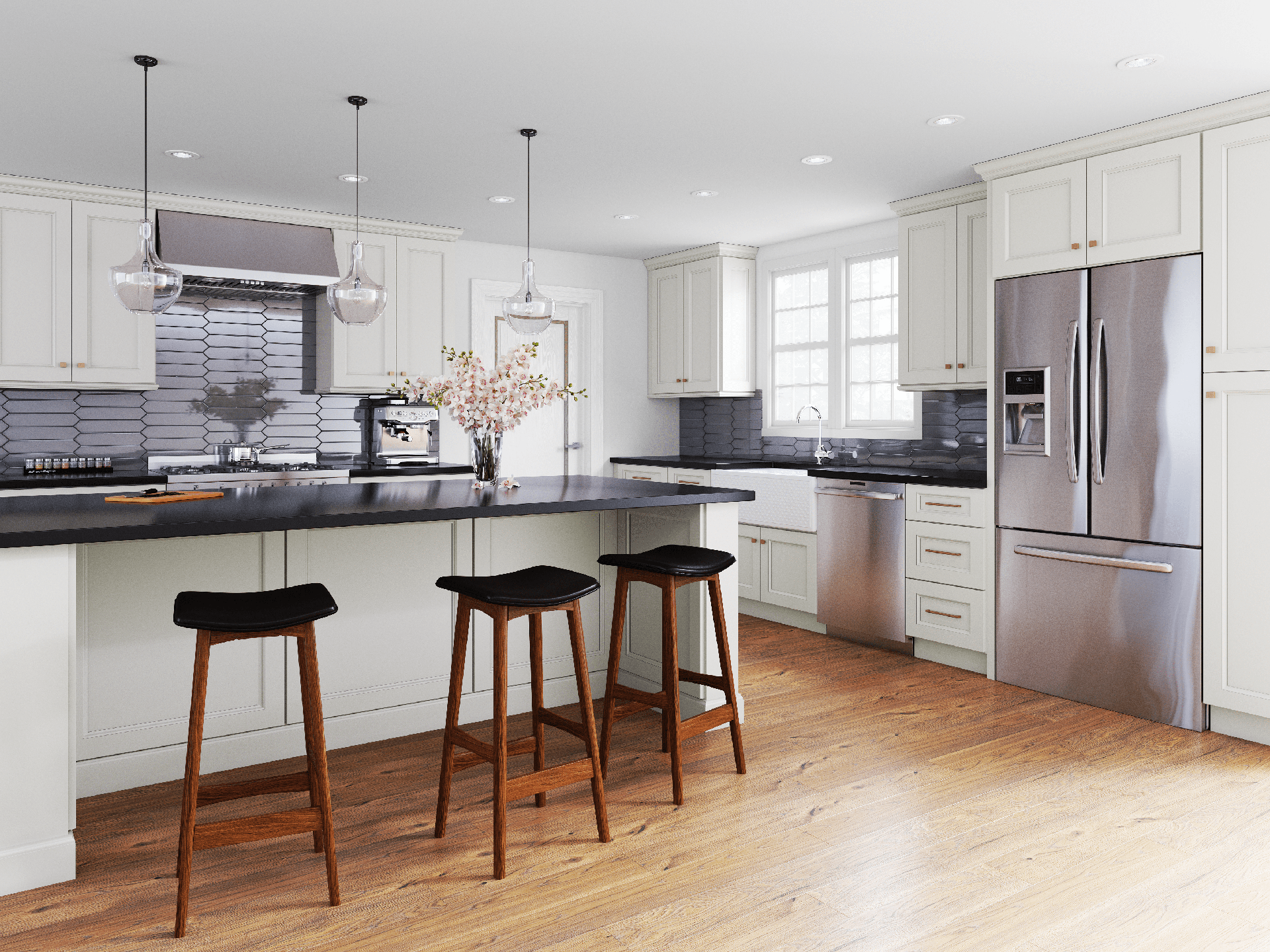 Chicago Crema | RTA Luxury Recessed Frame Cabinets